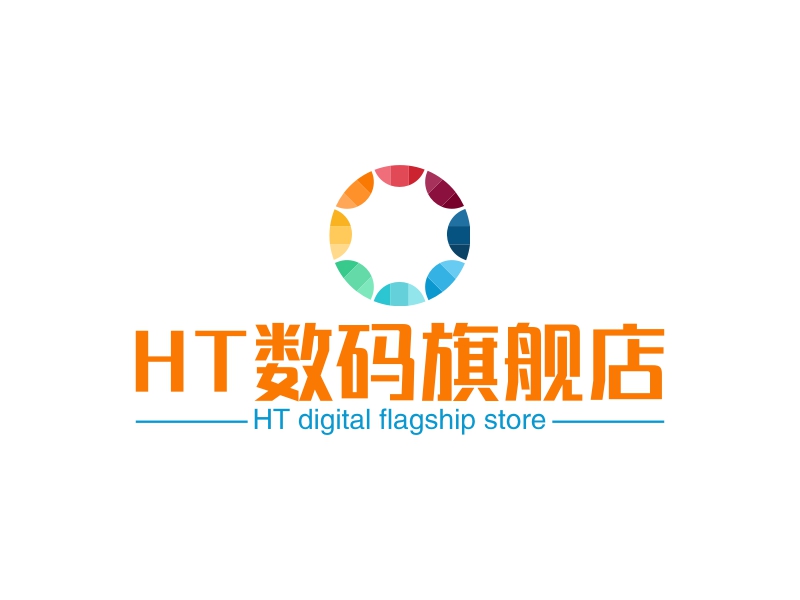 HT数码旗舰店 logo | 一键设计科技公司 logo - 标小智